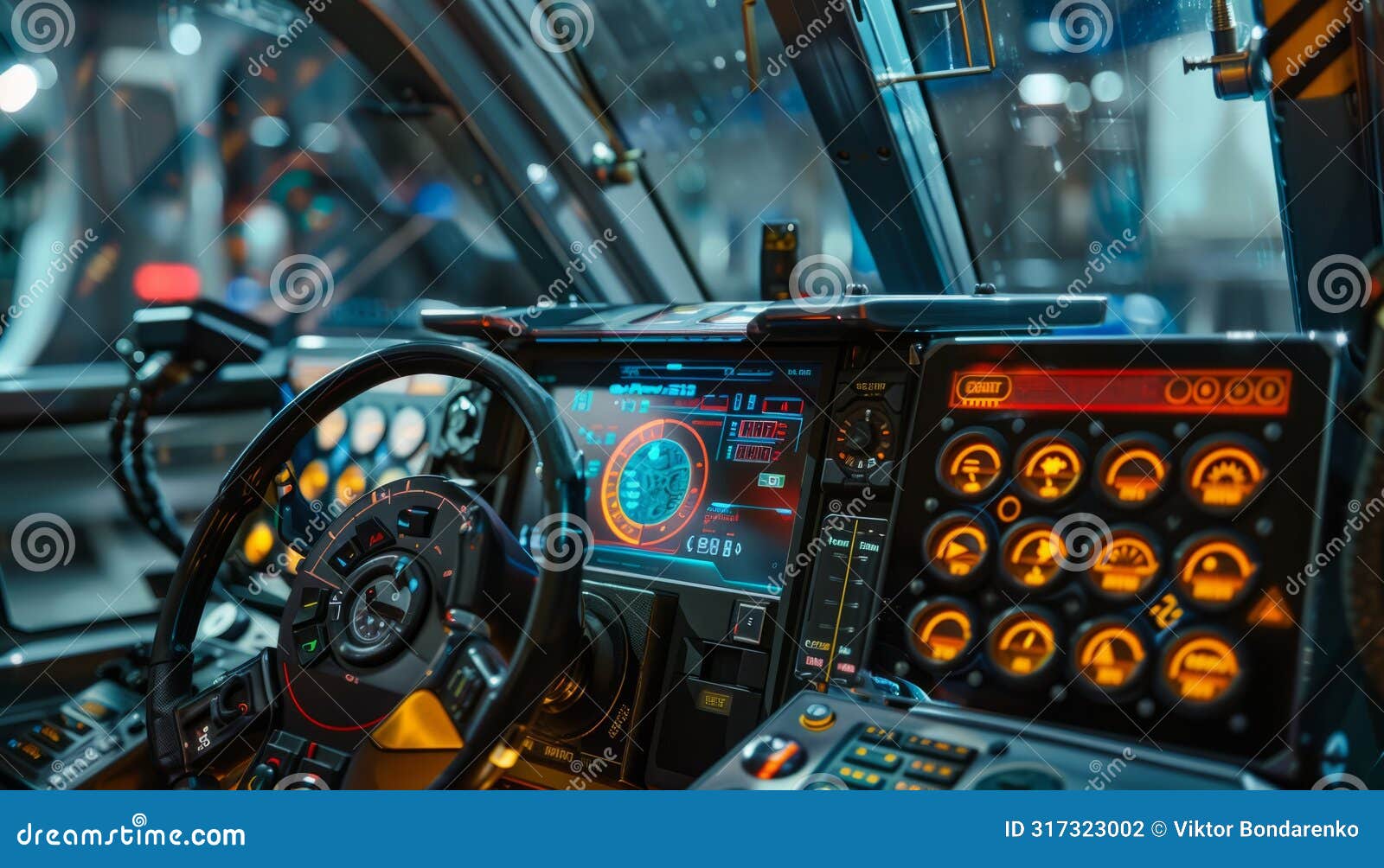 Dashboard in the Cabin of a Locomotive Stock Photo - Image of cabin ...