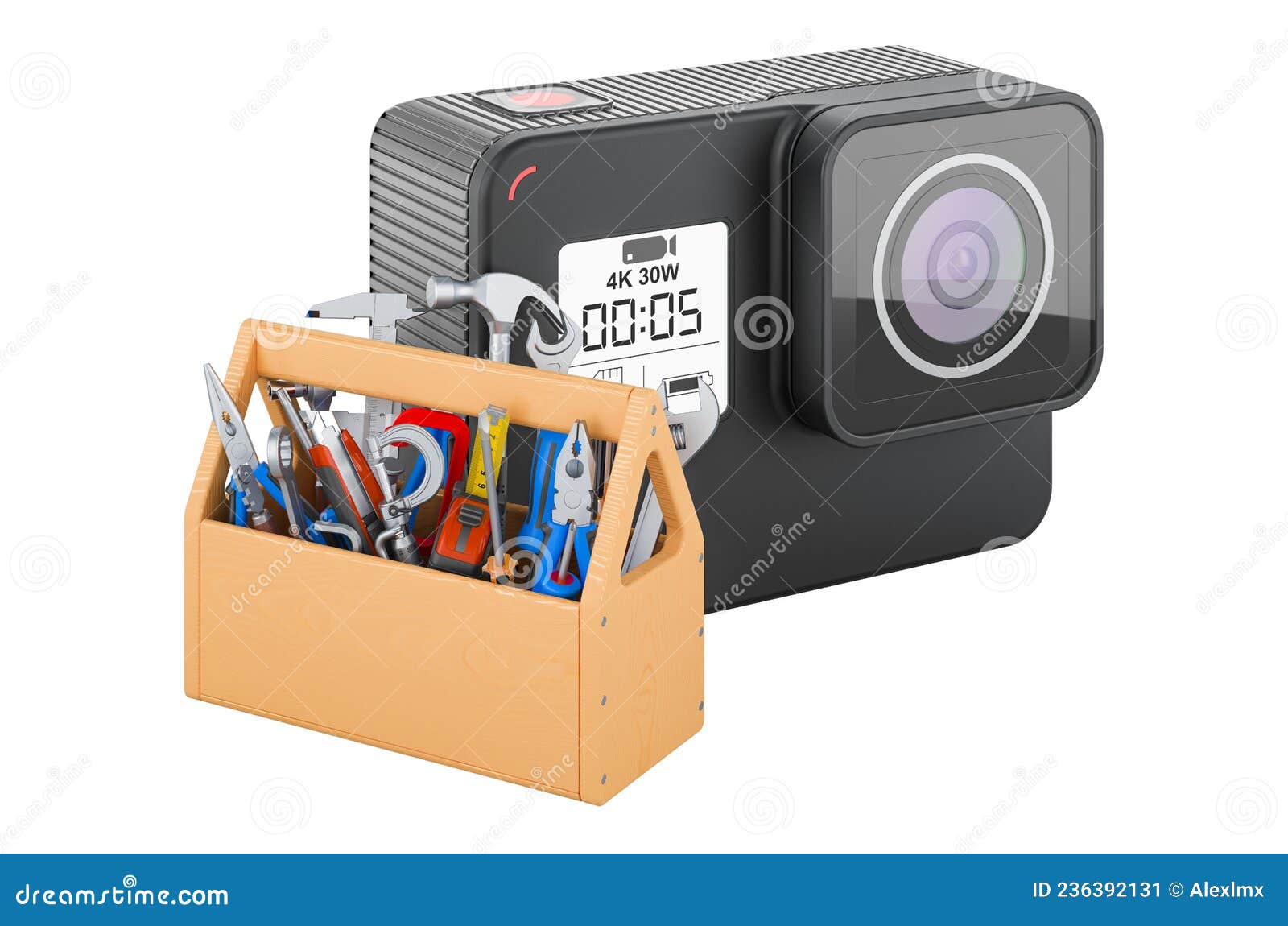 Dashboard Camera with Toolbox. Service and Repair of Dash am DVR, 3D ...