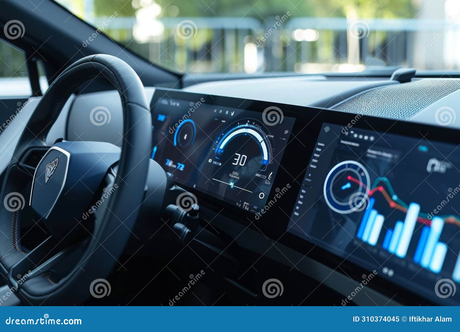 The Dashboard of a Car with a Display, Innovative Design of an in-car ...