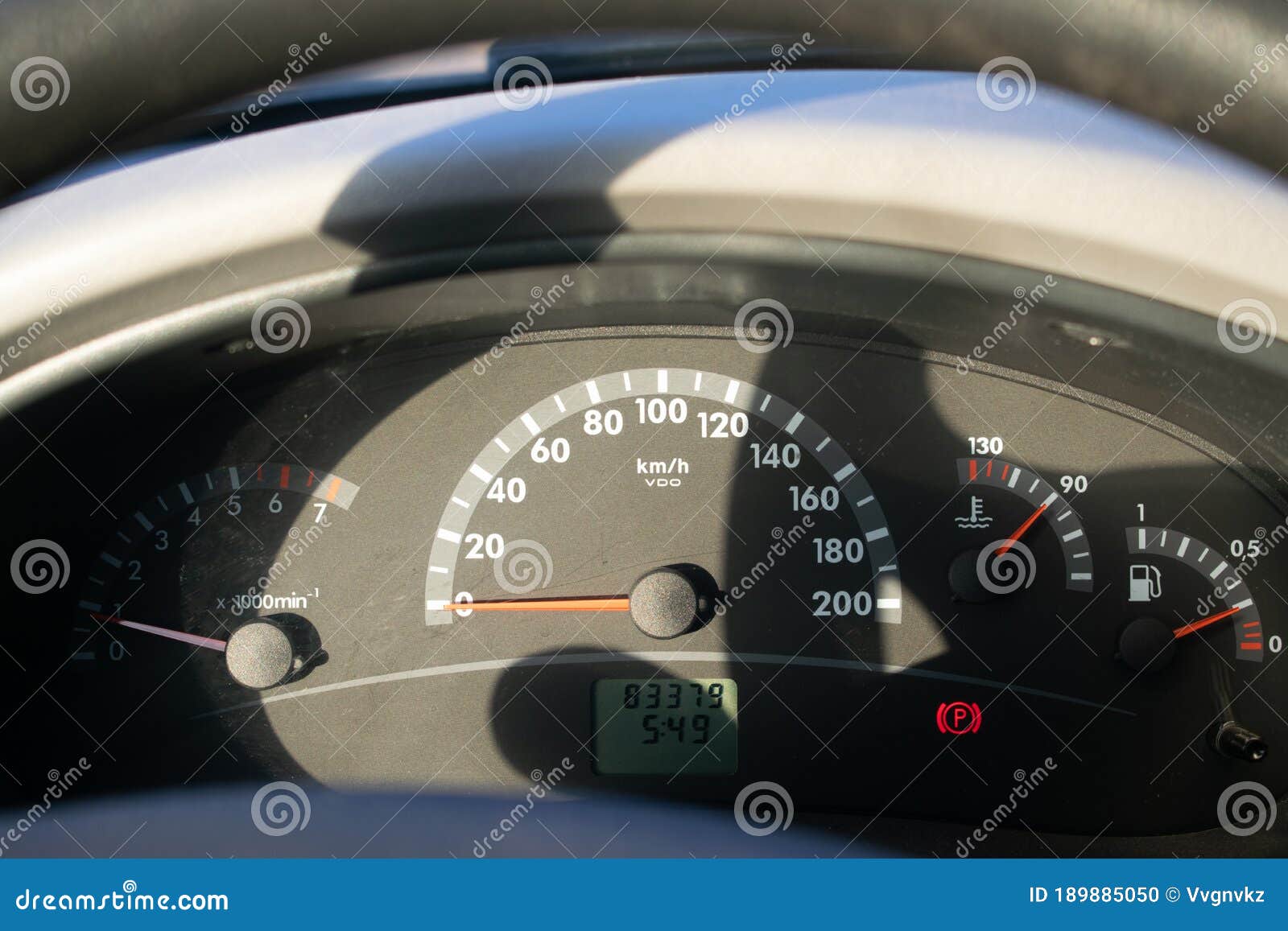 Dashboard of a Car with the Engine Running Stock Photo - Image of auto ...