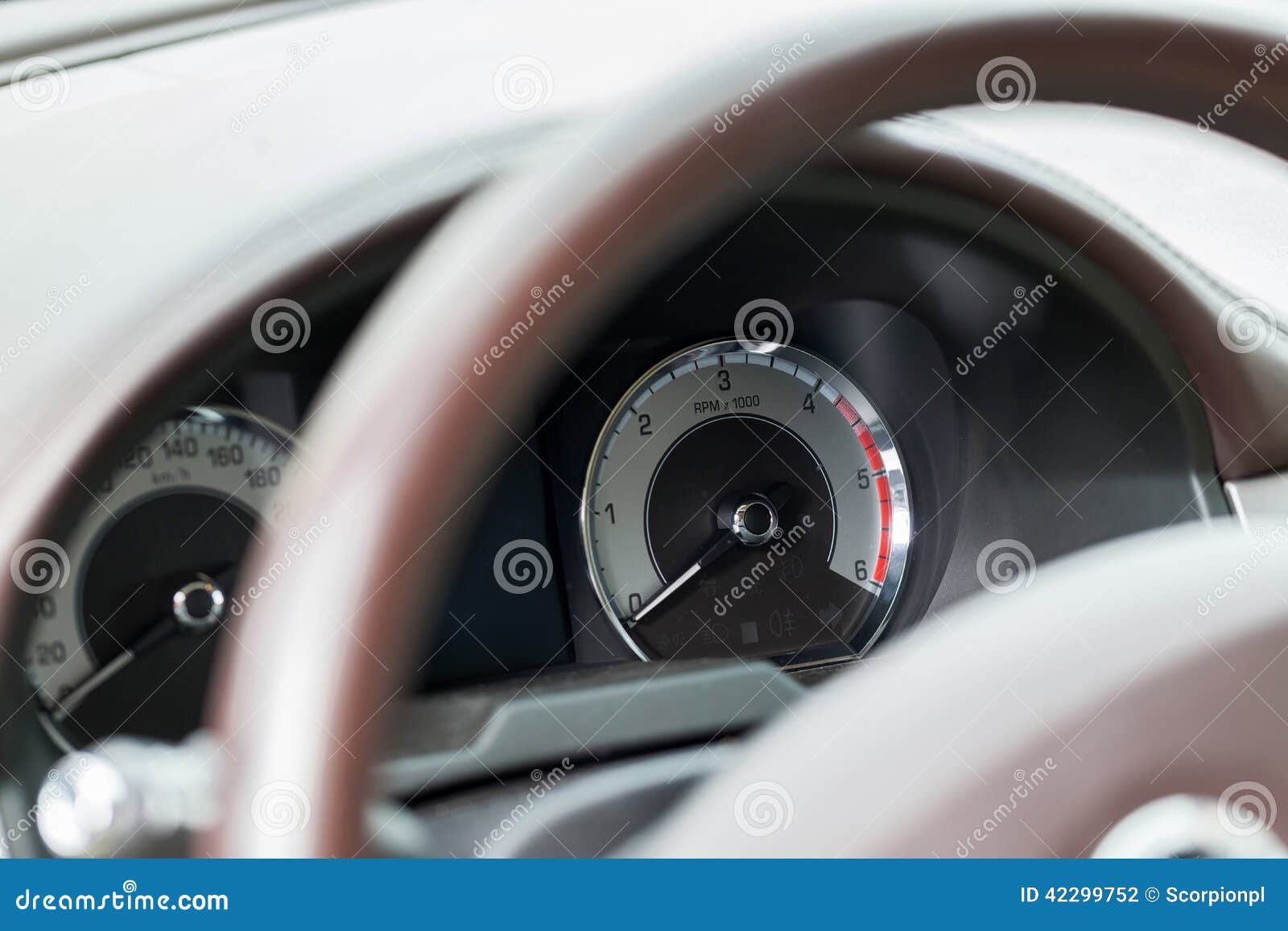 Dashboard Car - Focus on the Tachometer Stock Photo - Image of economy ...