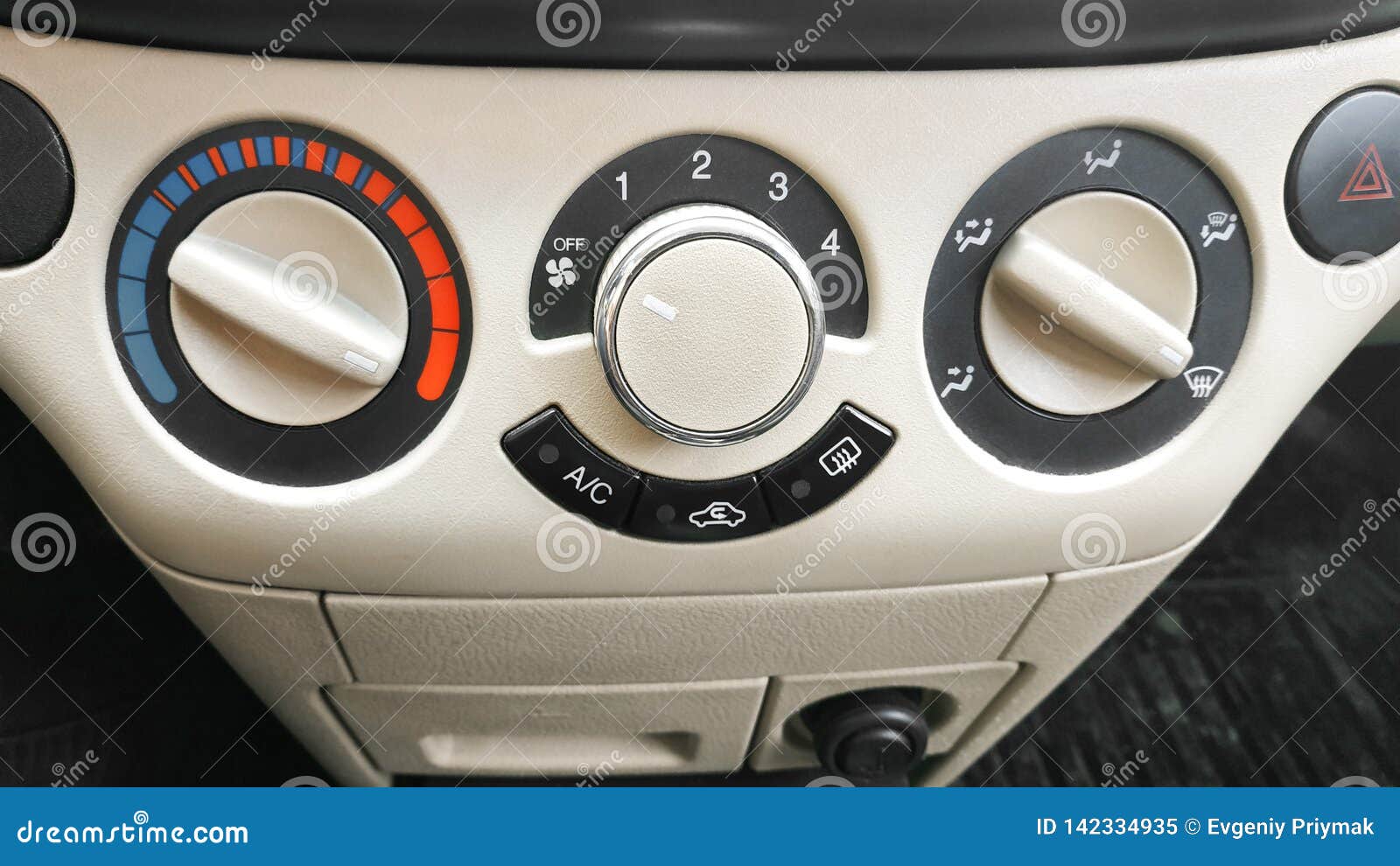 Dashboard - Car Interior, Made with Gradient Mesh Stock Image - Image ...