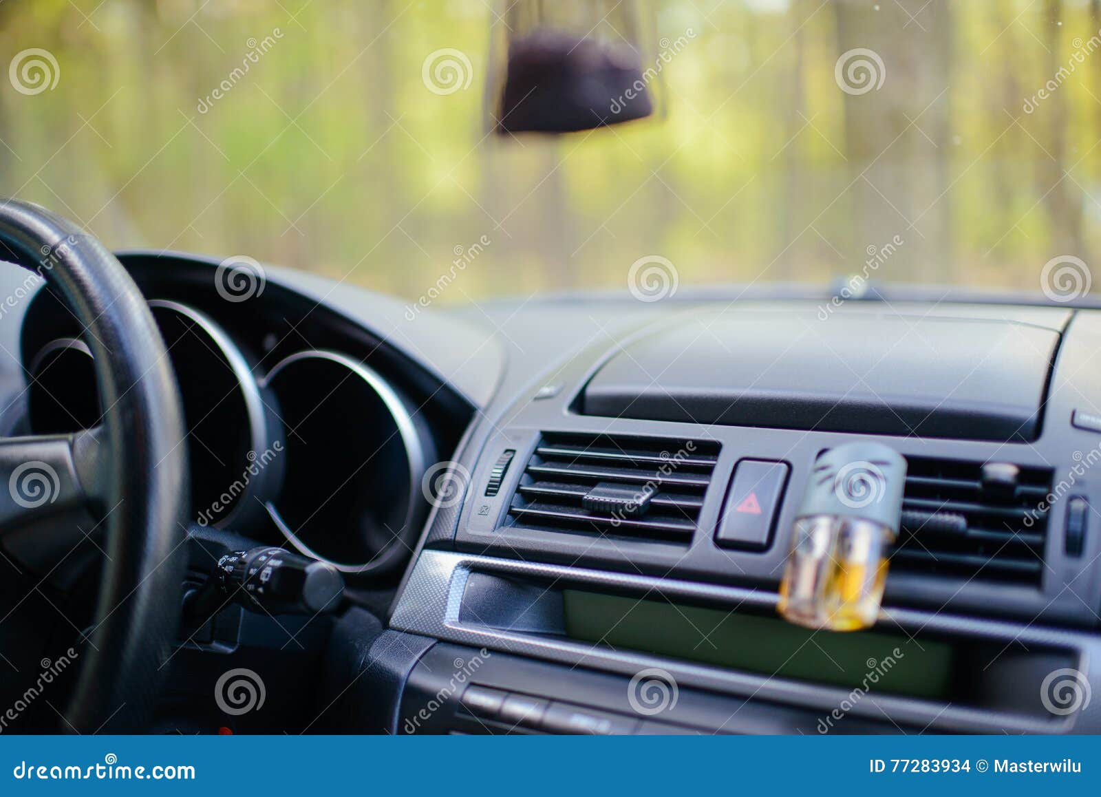 Dashboard - Car Interior, Made with Gradient Mesh Stock Photo - Image ...