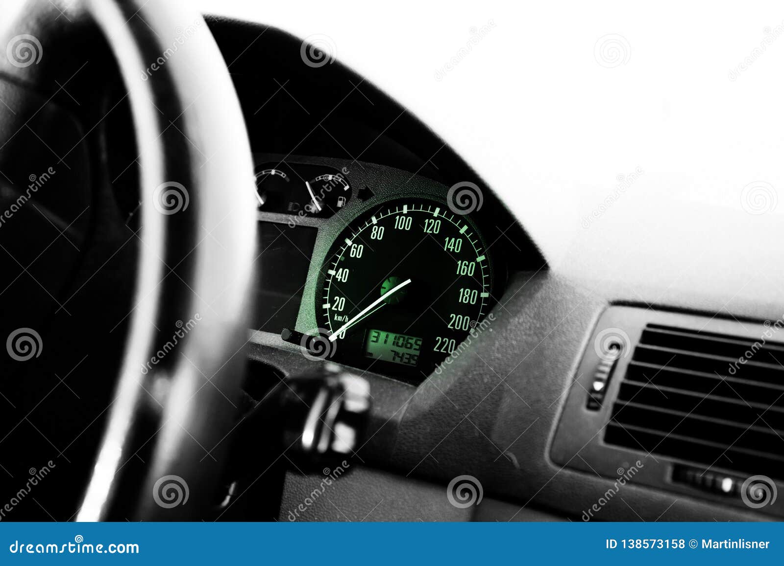 Dashboard of a car stock photo. Image of speedometer - 138573158