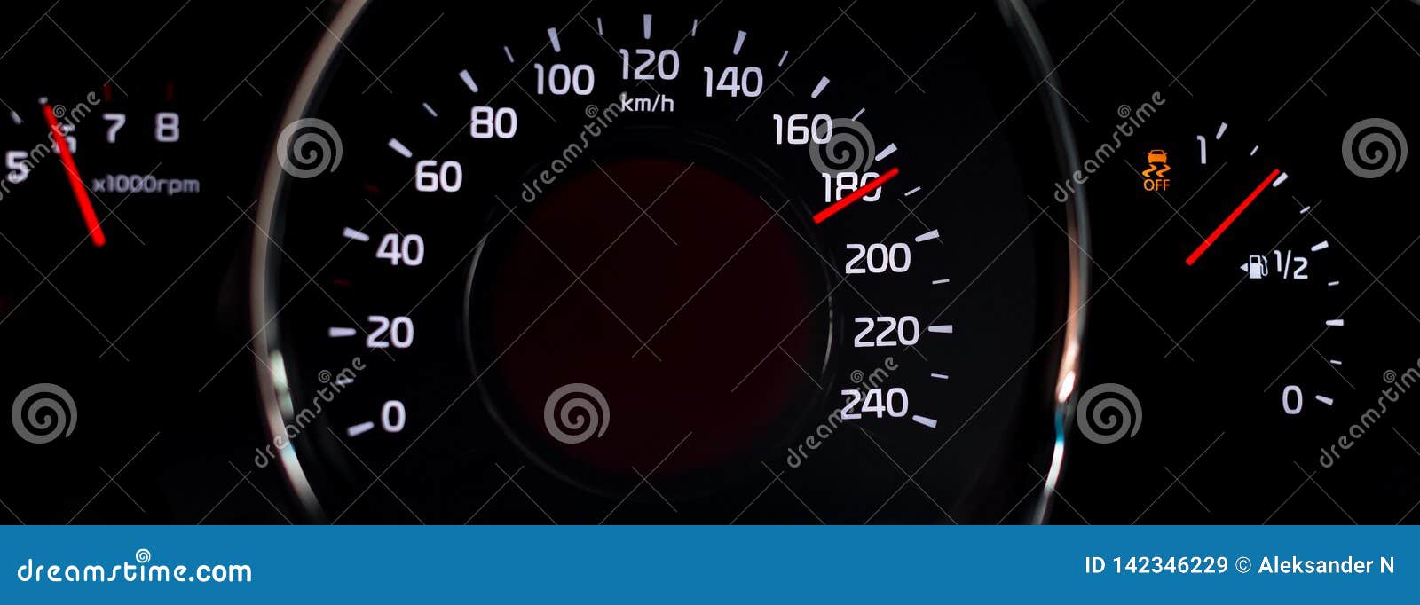 Dashboard Car View from the Inside Stock Image - Image of pointer, auto ...