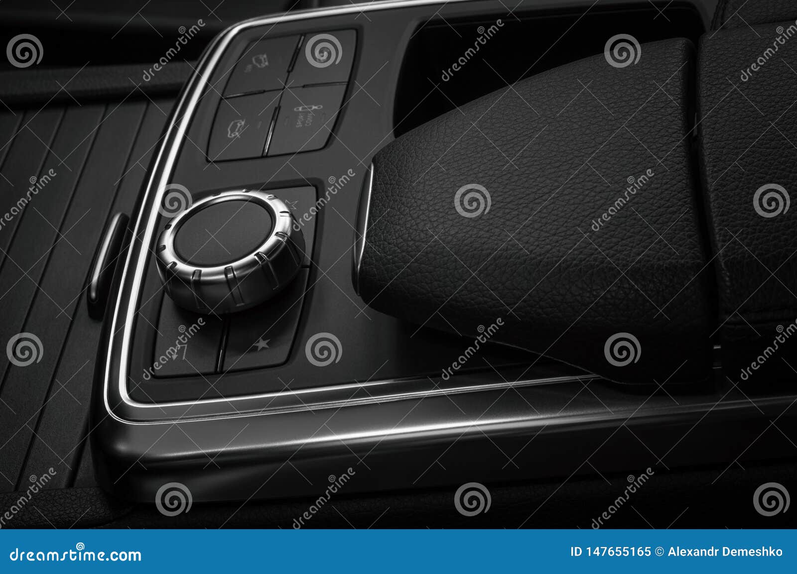 Dashboard Control Buttons in Modern Car. Stock Image - Image of inside ...
