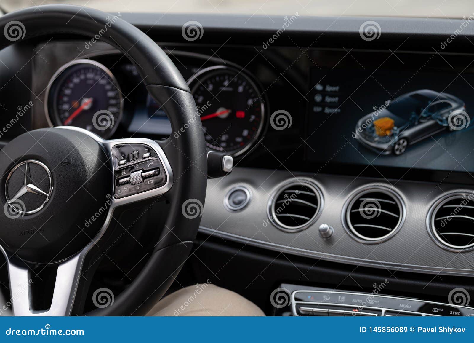Dashboard Display of Mersedes Benz E Class Editorial Stock Image ...