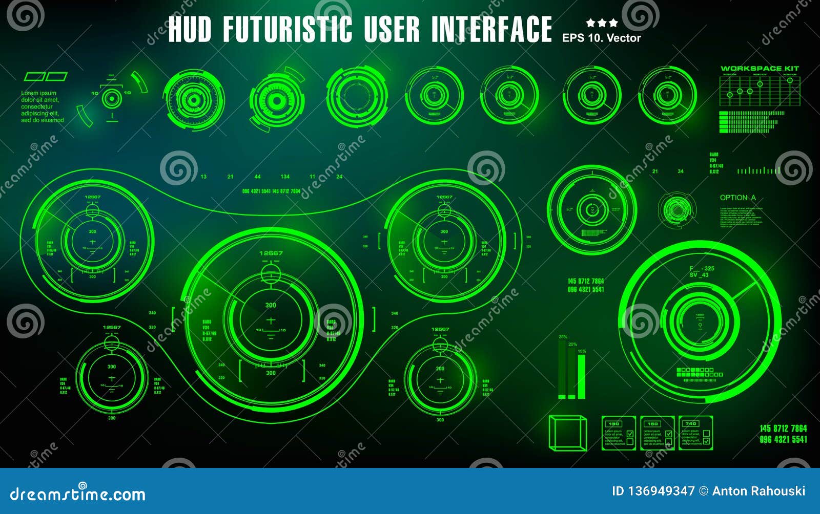 Dashboard Display Virtual Reality Technology Screen. HUD Futuristic ... Dashboard Display Virtual Reality Technology Screen. HUD Futuristic ...