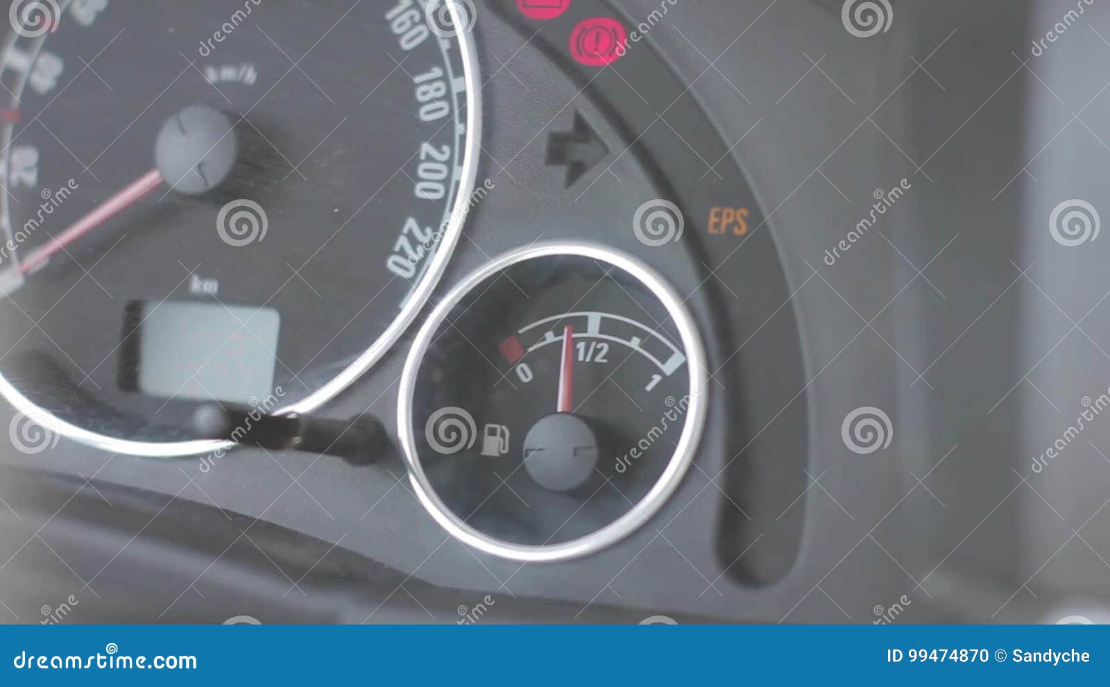 Dashboard with Fuel and Engine Temperature Indicator Stock Footage ...