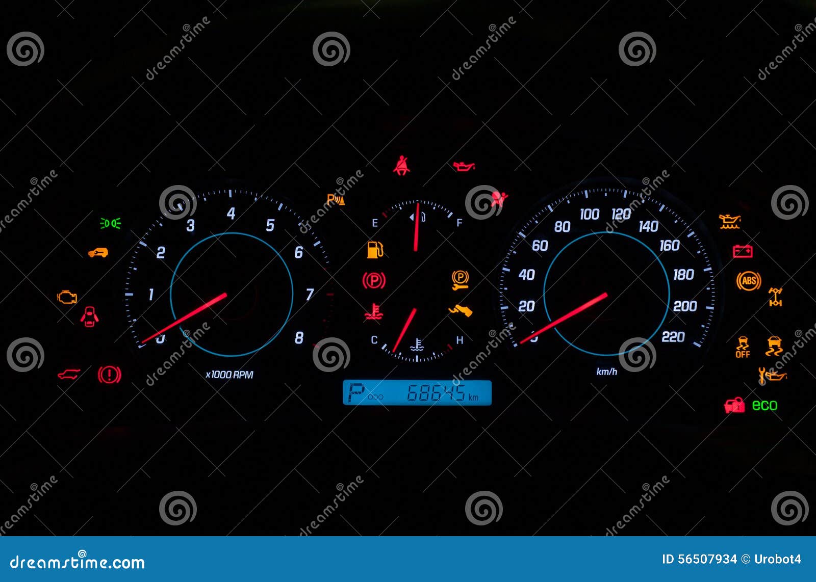 Dashboard of High Class Vehicle Stock Photo - Image of device ...