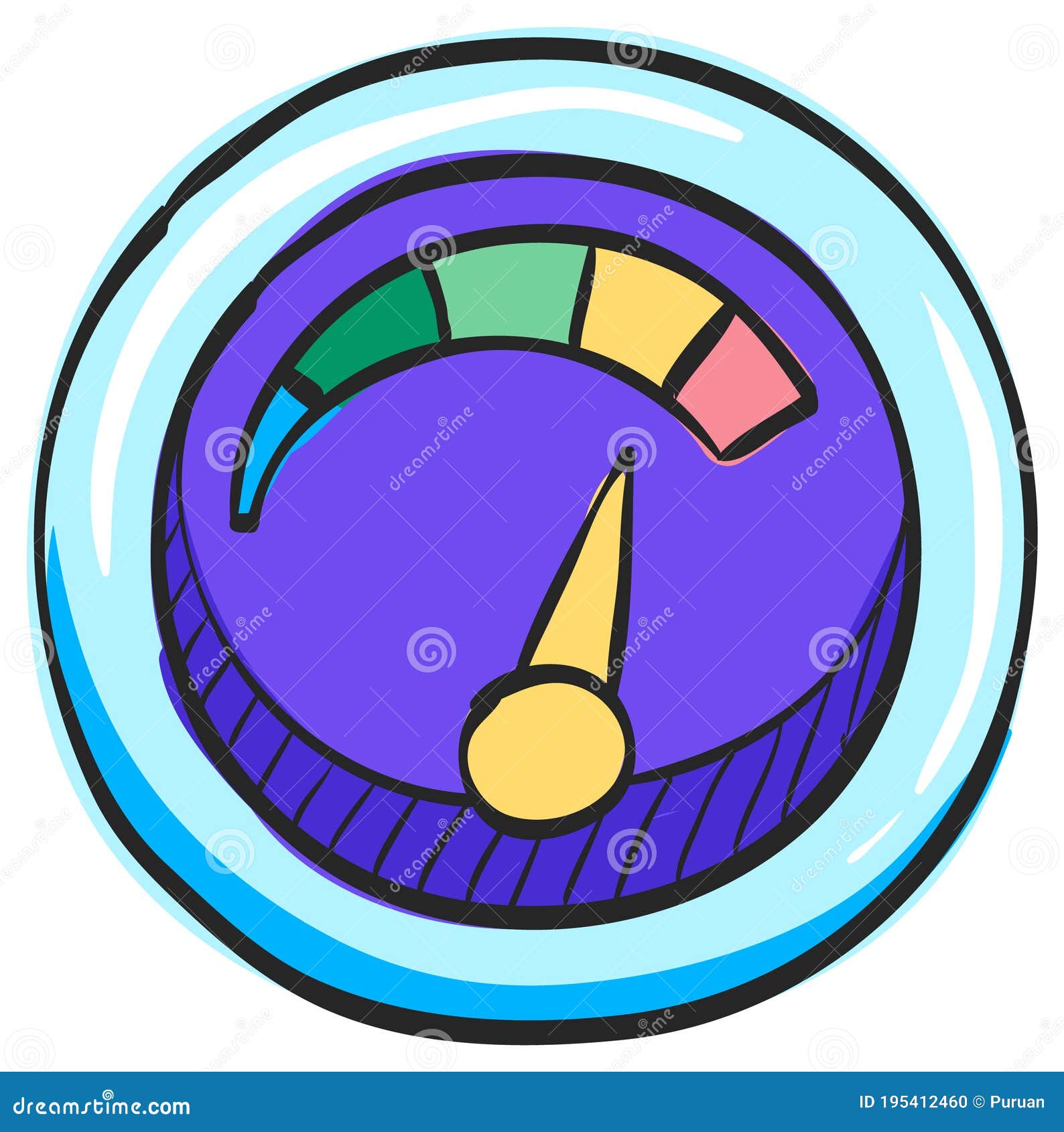 Car Odometer Speedometer Icon Isolated On White Background. Automobile ...