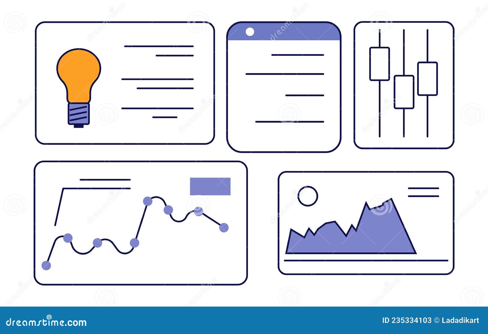 Dashboard Icon. Interface Screen Concept Stock Vector - Illustration of ...