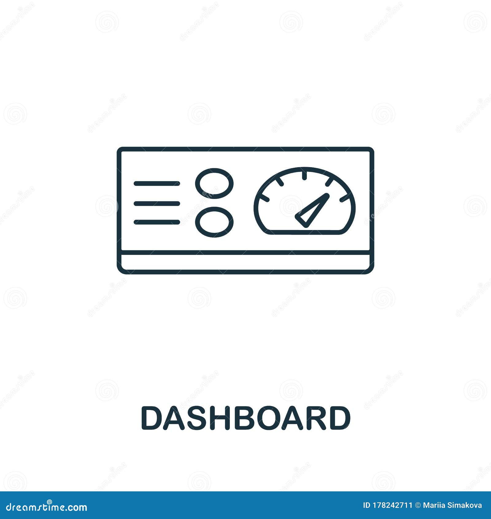 Dashboard Icon from Machine Learning Collection. Simple Line Dashboard ...
