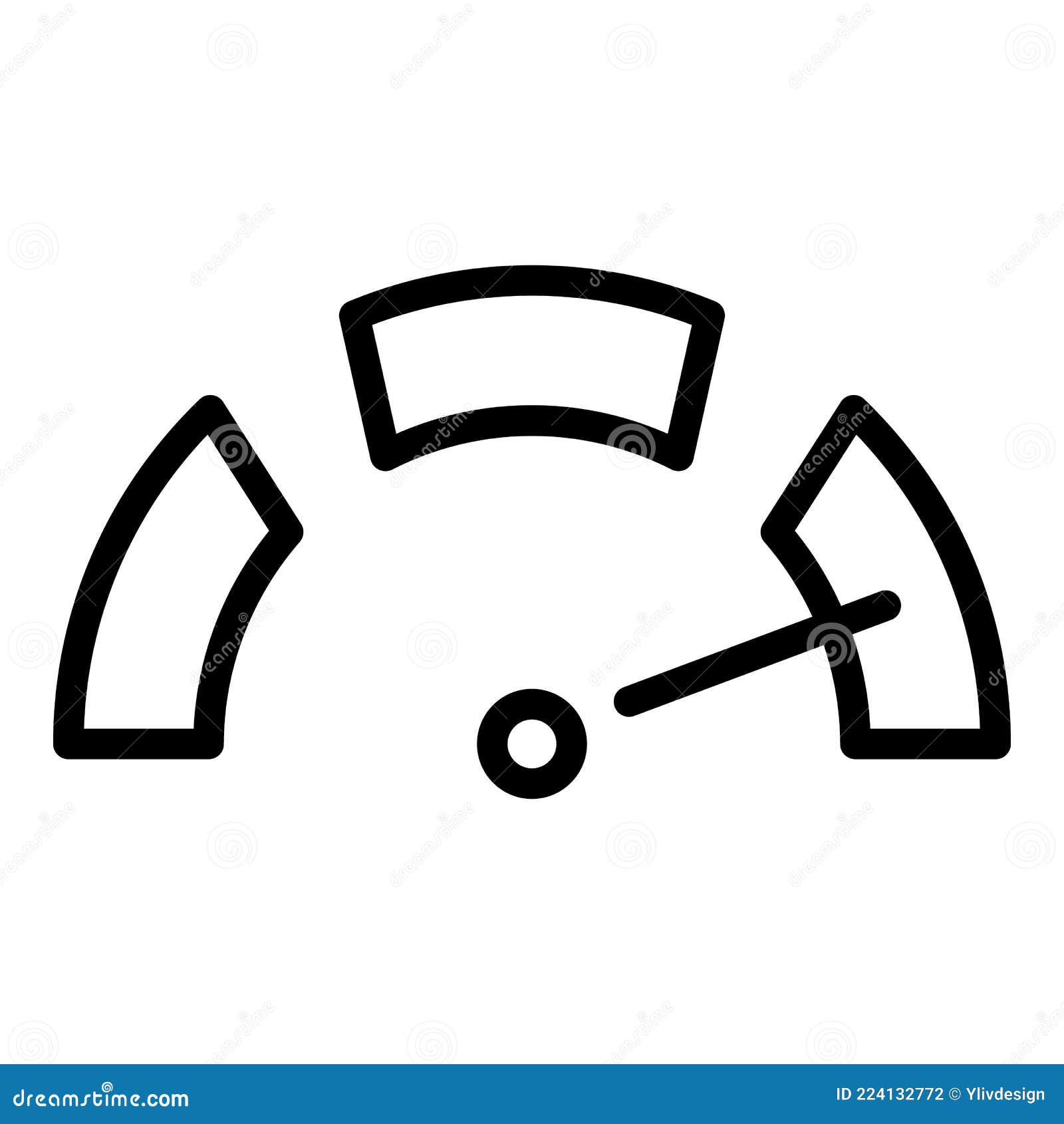 Dashboard Icon Outline Vector. Kpi Performance Stock Vector ...