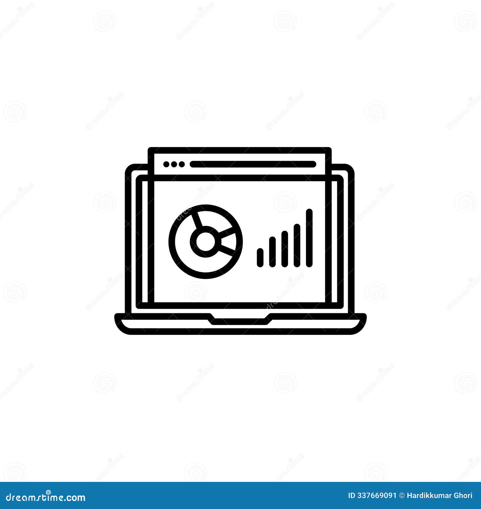 Dashboard Icon Set. Real Time Data Monitor Vector Symbol. Analytics ...