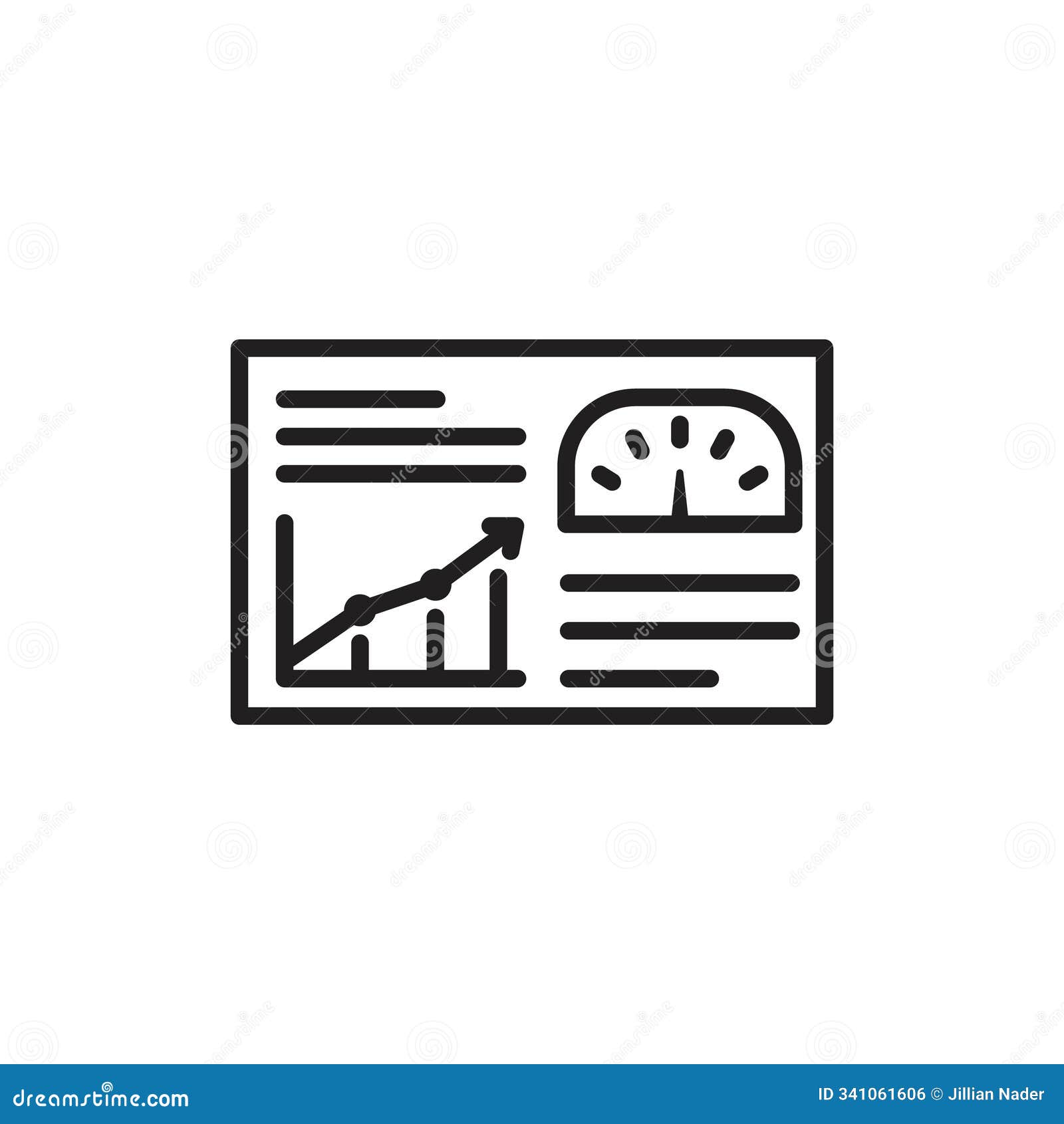 Dashboard Icon Simple Thin Outline Stock Vector - Illustration of ...