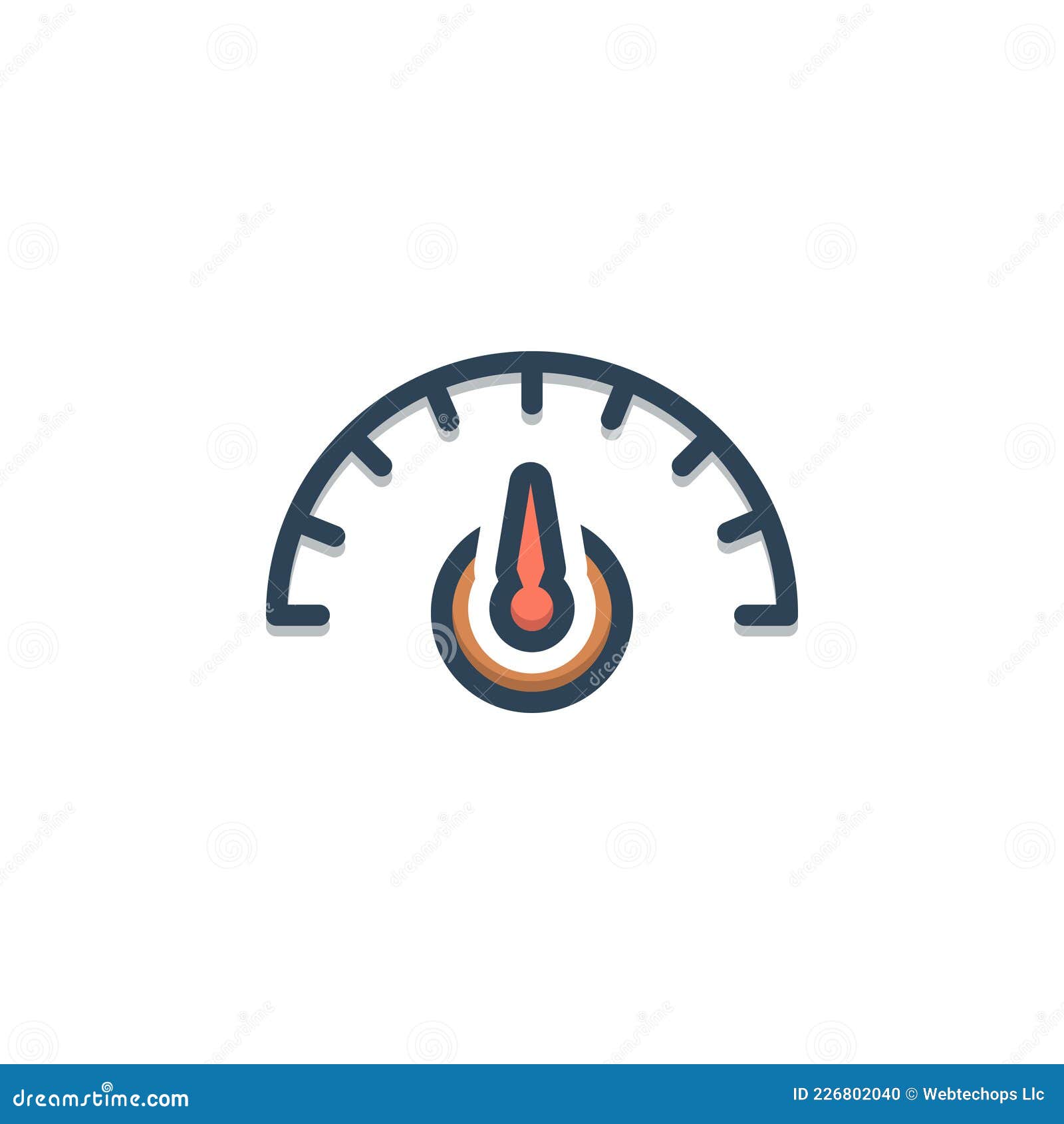 Color Illustration Icon for Dashboard, Speedometer and Speed Stock ...