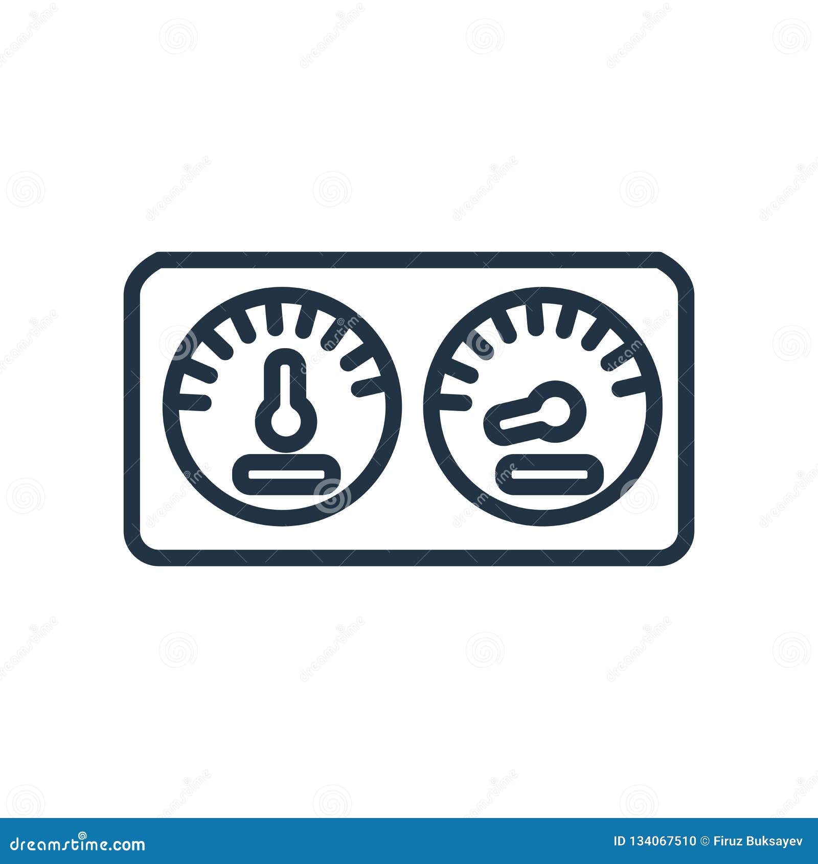 Dashboard Icon Vector Isolated on White Background, Dashboard Sign ...