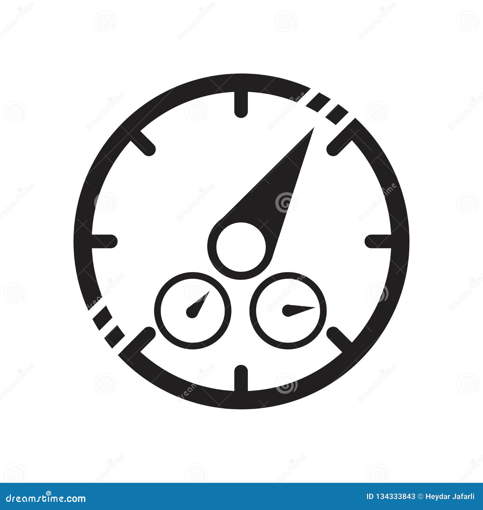 Dashboard Icon Vector Sign and Symbol Isolated on White Background ...