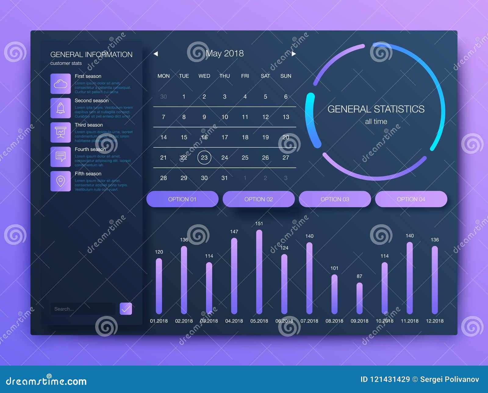 Dashboard Infographic Template with Modern Design Stock Vector ... Dashboard Infographic Template with Modern Design Stock Vector ...
