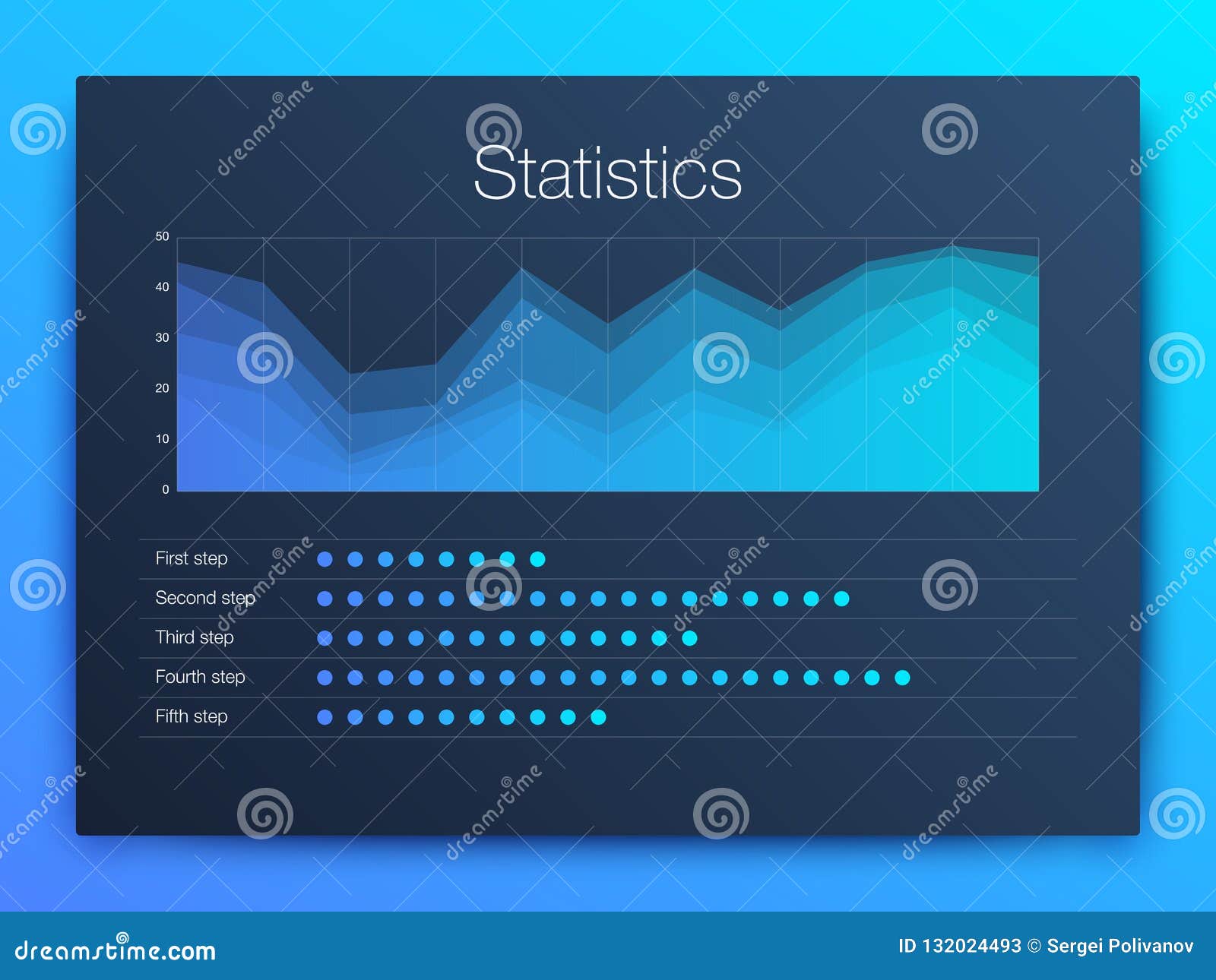 Dashboard Infographic Template with Modern Design.Stock Vector Stock ...
