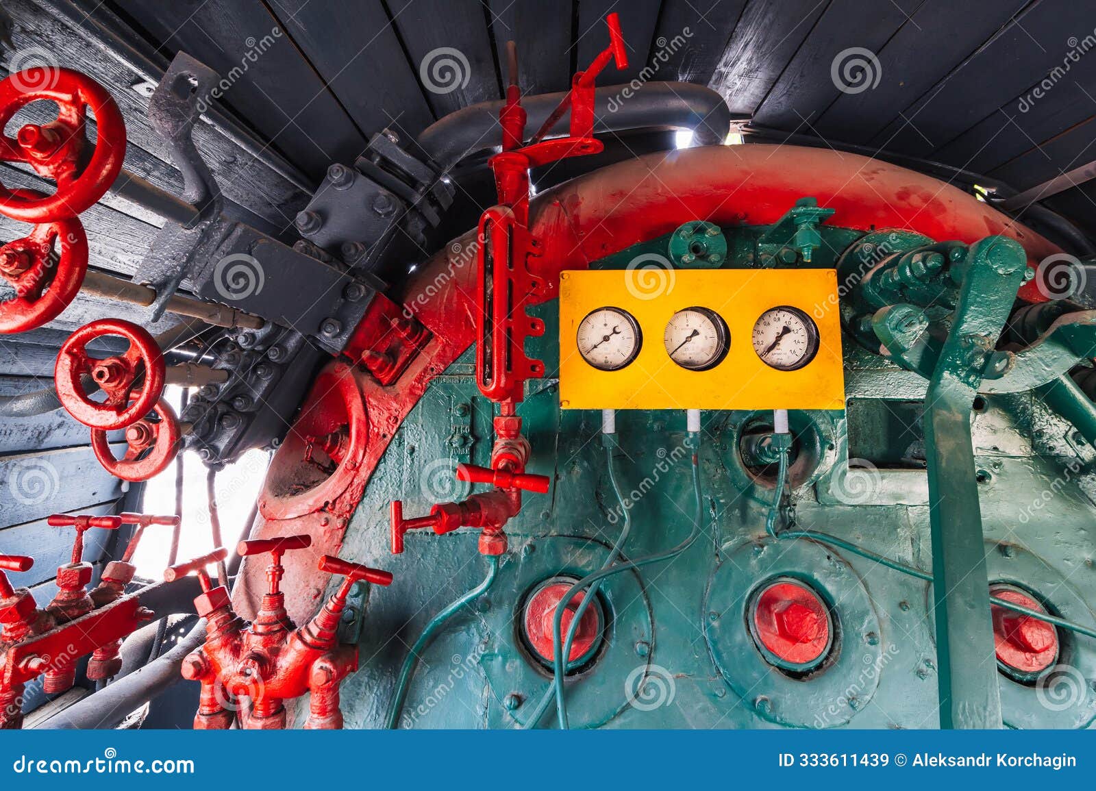 The Dashboard Inside the Driver S Cabin of a Thermal Train Stock Image ...