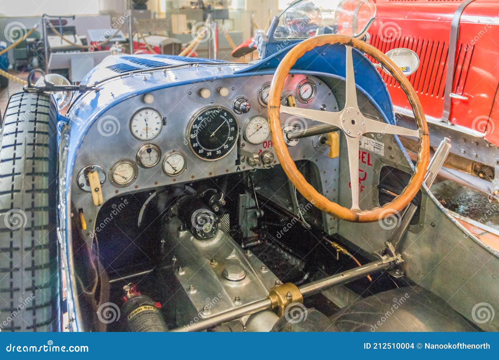 Dashboard and Interior of Vintage Racing Car Editorial Stock Image ...