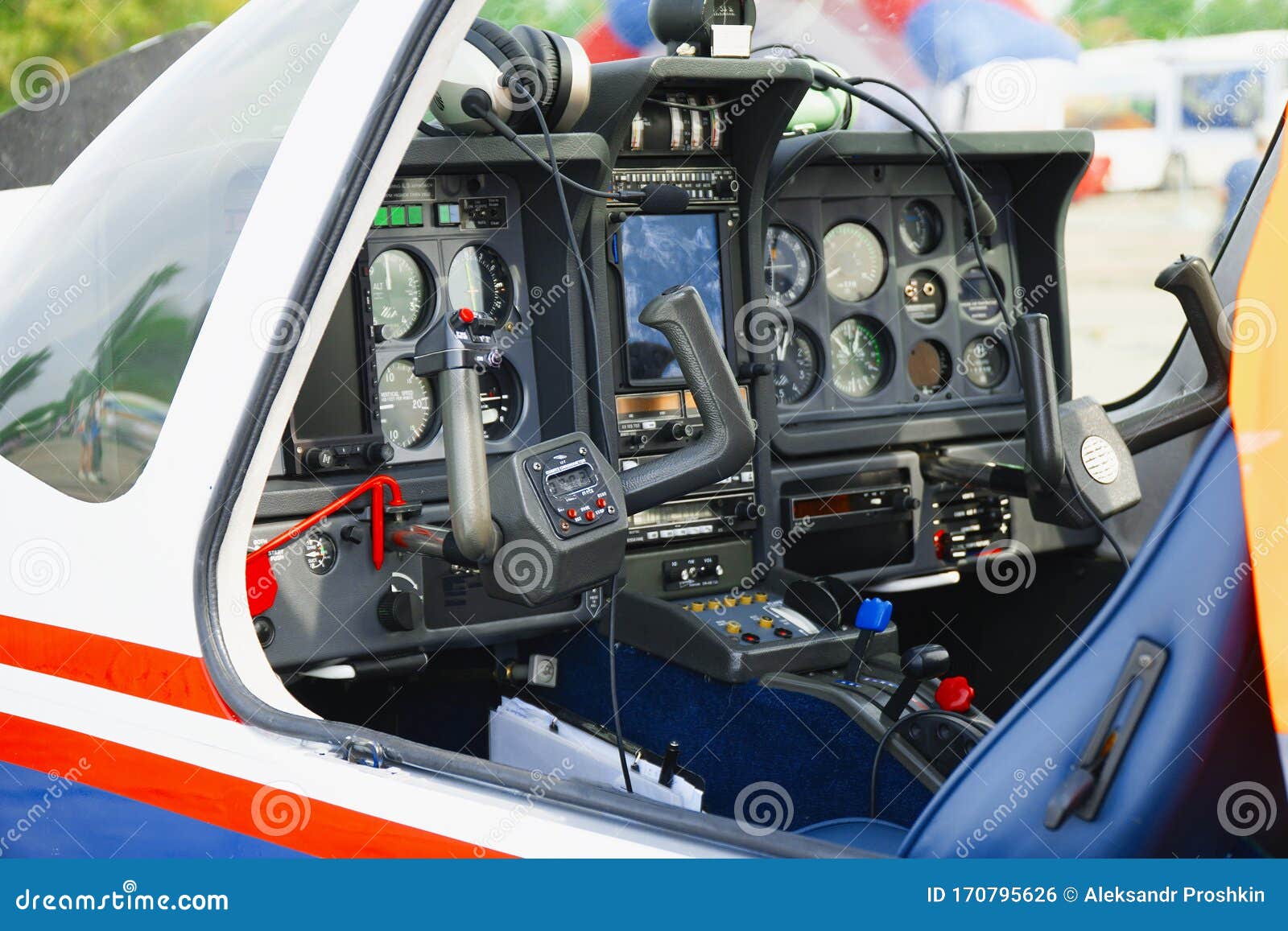 Dashboard Light Sport Aircraft Editorial Photo - Image of detail ...