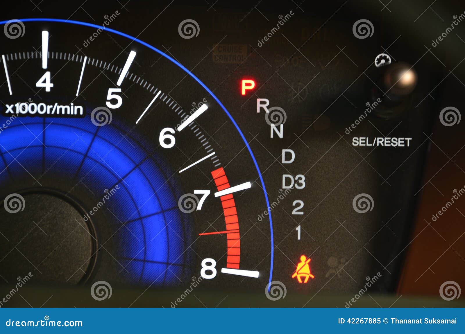 Dashboard lights stock image. Image of motor, odometer - 42267885
