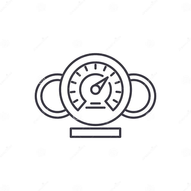 Dashboard Line Icon Concept. Dashboard Vector Linear Illustration ...