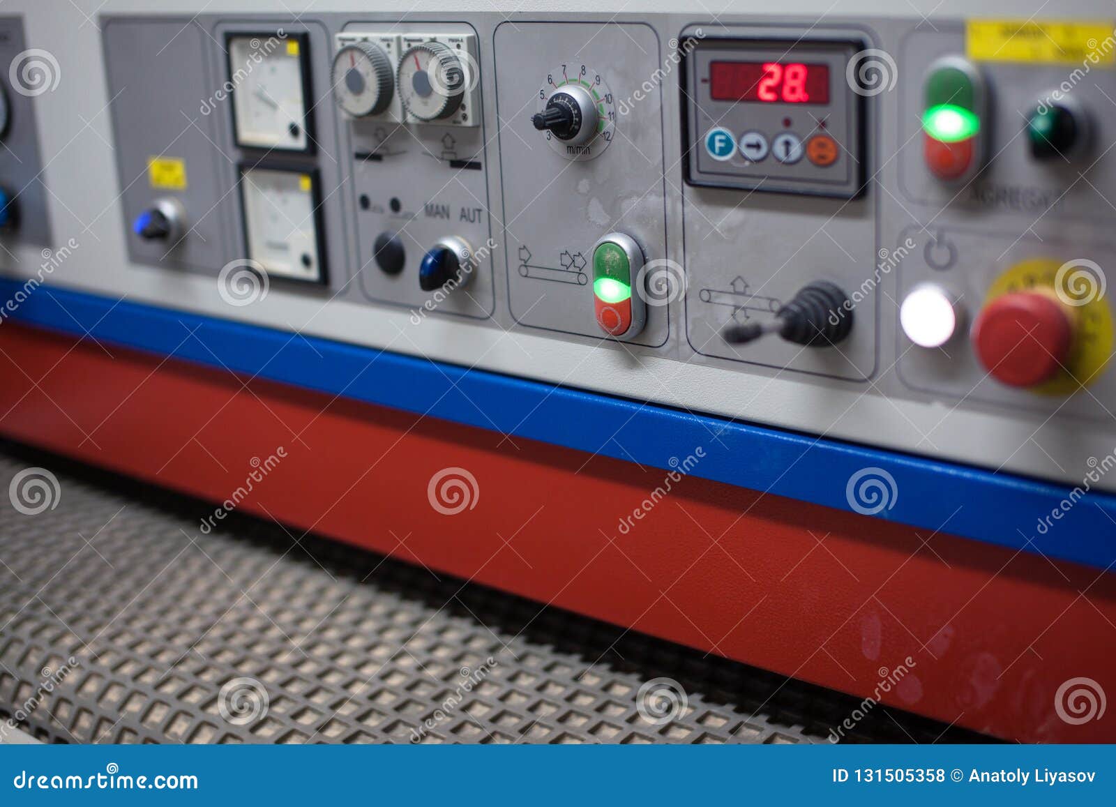Dashboard Machine for Woodworking. Front Panel of the Machine Stock ...