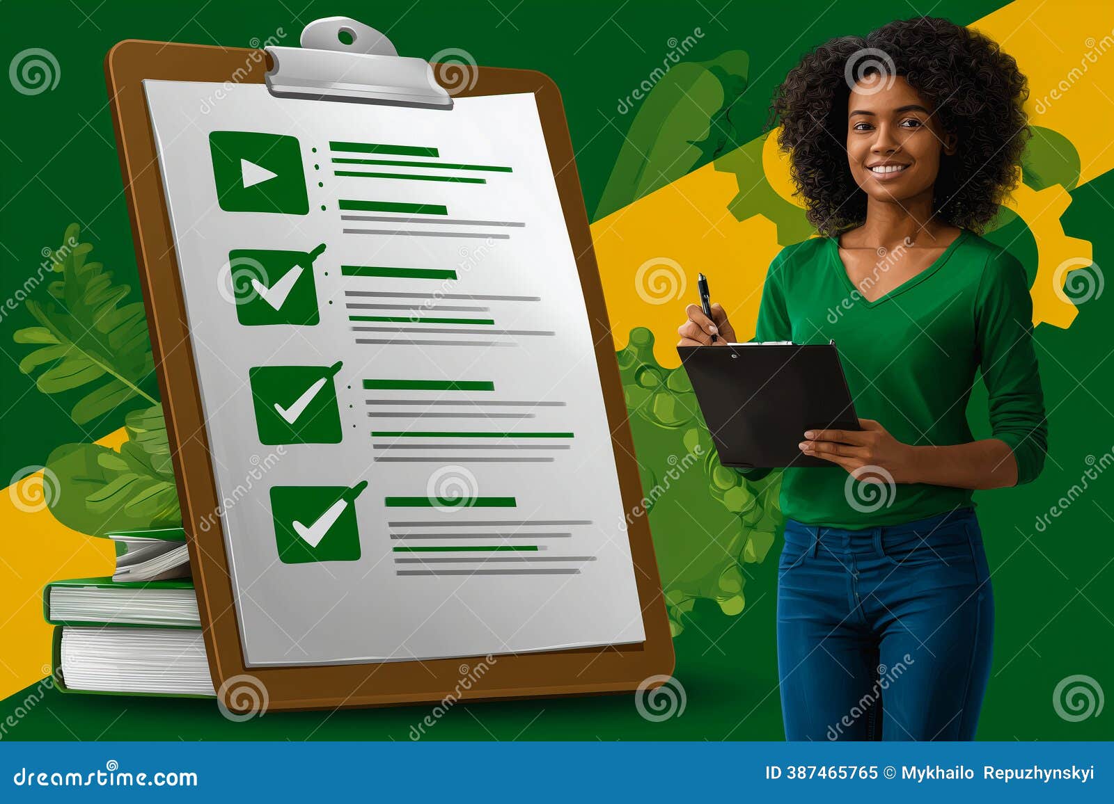 Mockup For Checklist, Note Paper And Coffee On Wood Background Stock ...