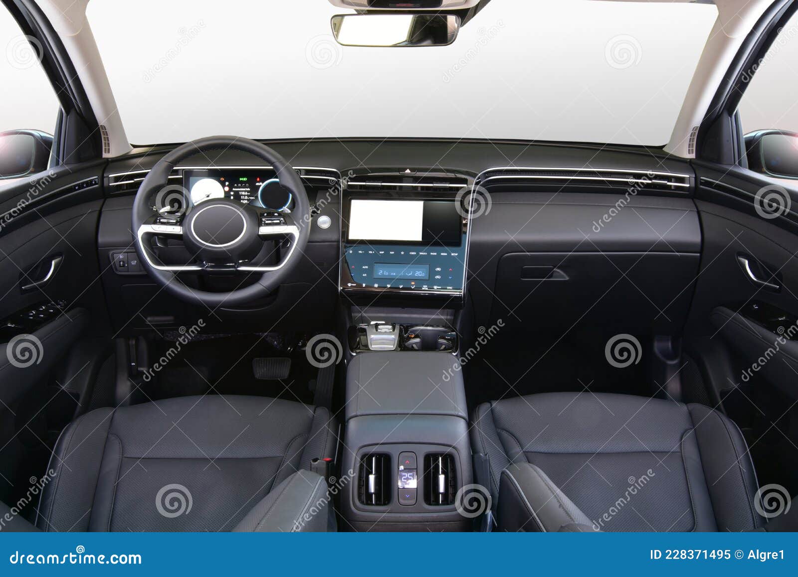 Dashboard of a modern SUV stock image. Image of central - 228371495
