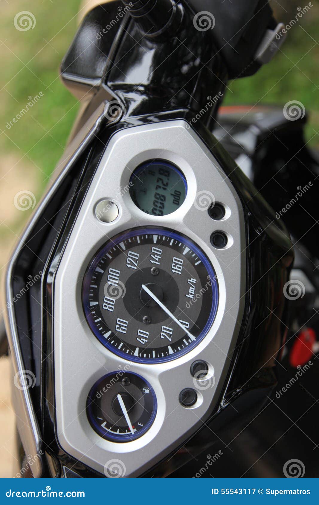 Dashboard Motorbike, Display Elements Stock Image - Image of steering ...