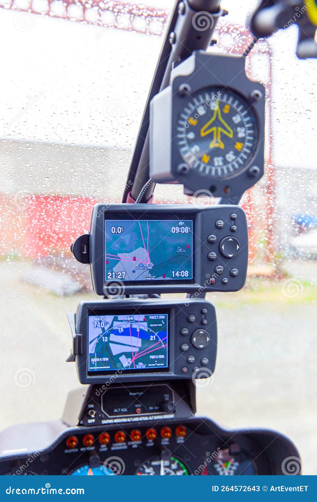 Dashboard Panel In Helicopter Cockpit Royalty-Free Stock Photo ...