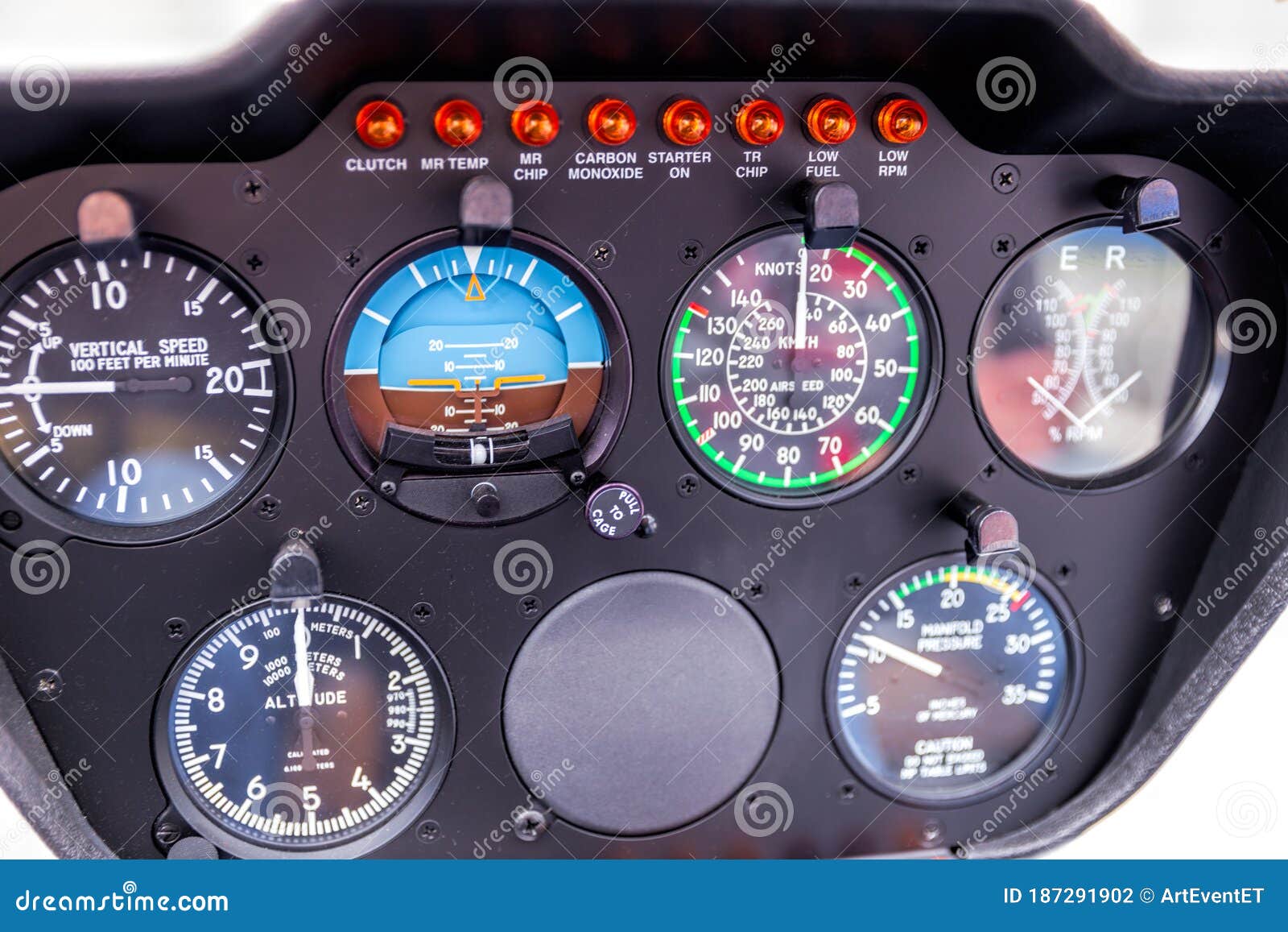 The Dashboard Panel in Helicopter Cockpit Stock Photo - Image of panel ...