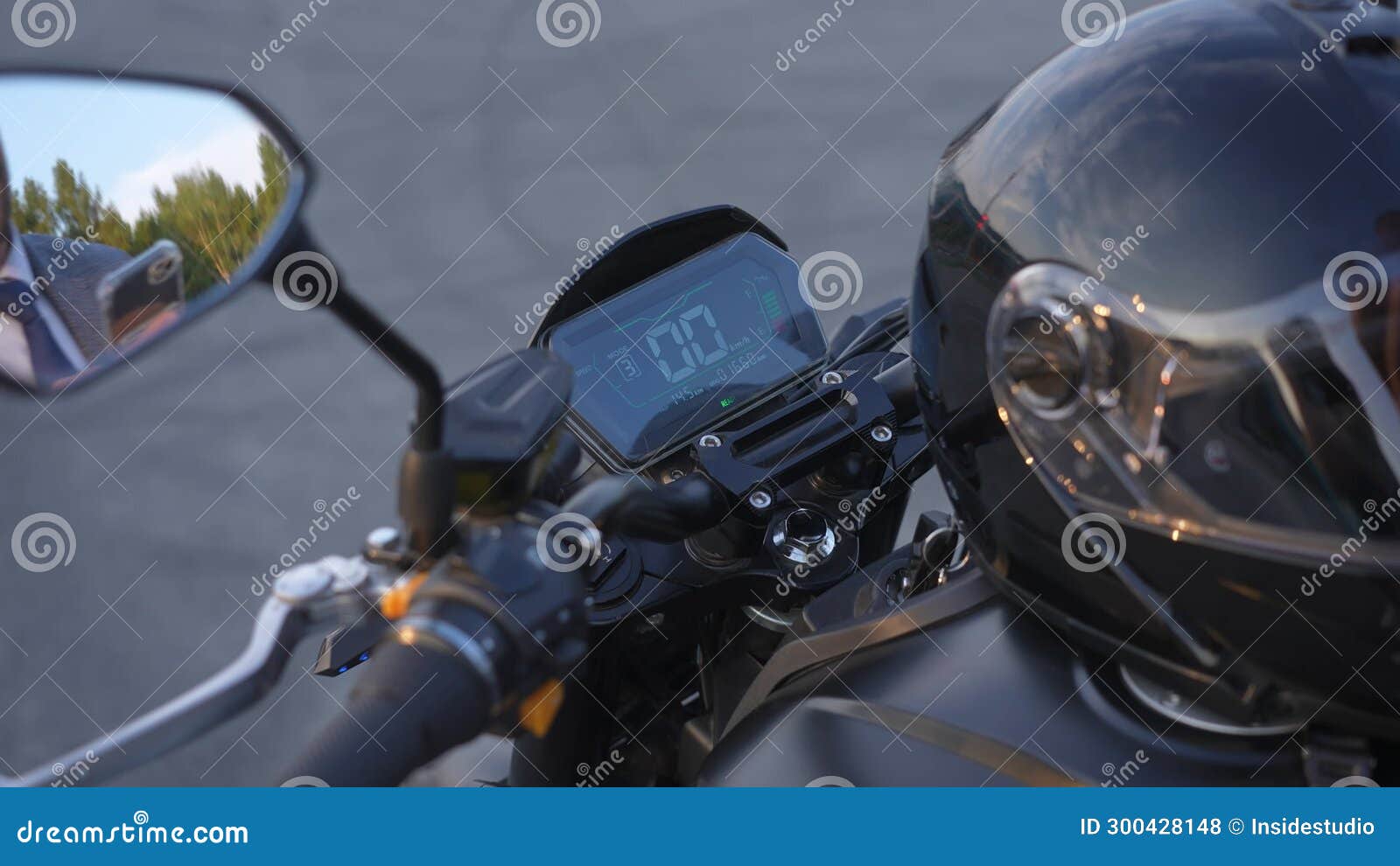 Dashboard of a Parked Electric Motorcycle. Stock Footage - Video of ...