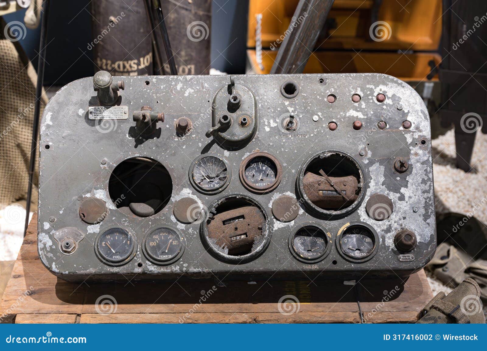 Dashboard of a Sherman Tank. Control Panel Module Editorial Photography ...
