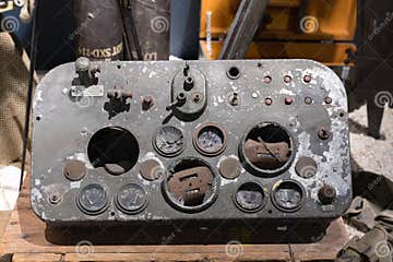 Dashboard of a Sherman Tank. Control Panel Module Editorial Photography ...
