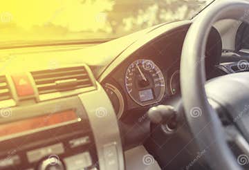 Dashboard Speed Control in Car Stock Image - Image of vehicle, travel ...