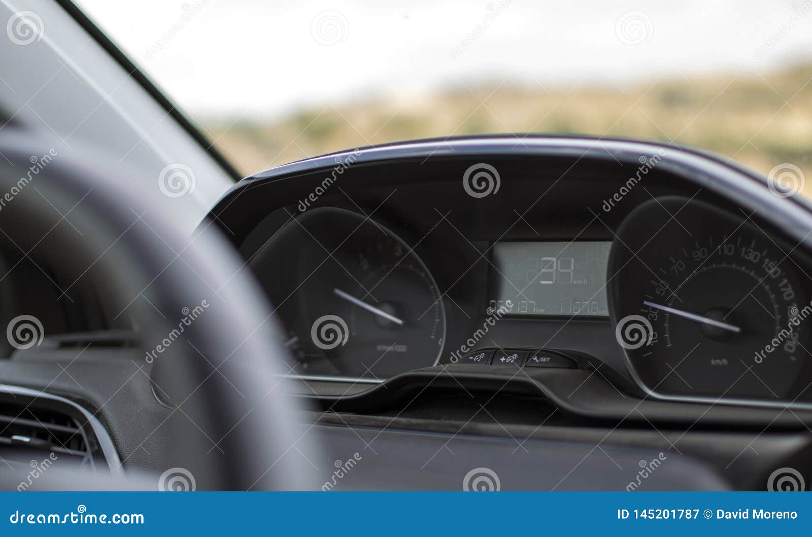 Cockpit Display With Weather Radar And Speedometer Royalty-Free Stock ...