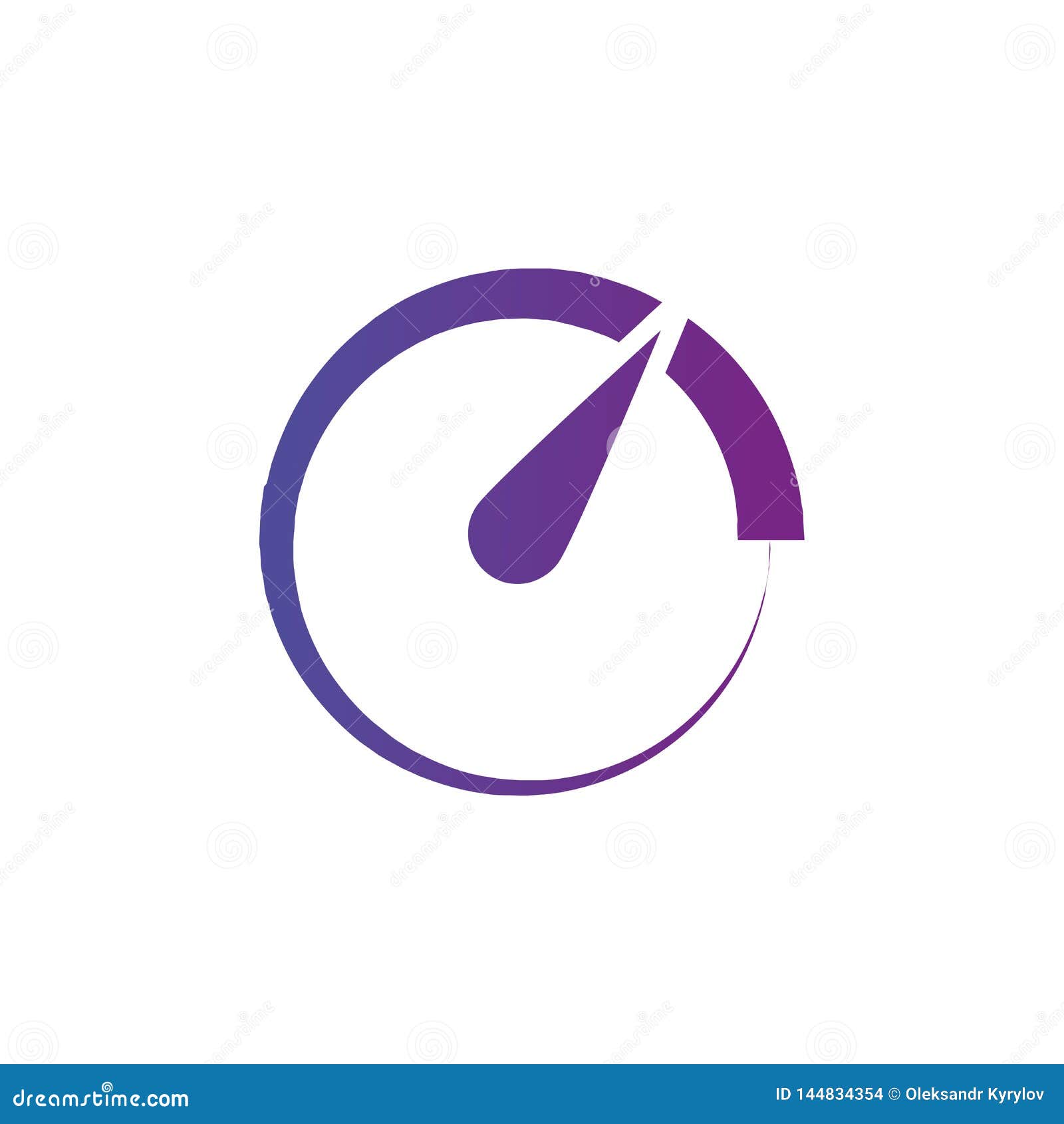 Dashboard Speedometer Power Gauge Icon, Vector Illustration Isolated On ...