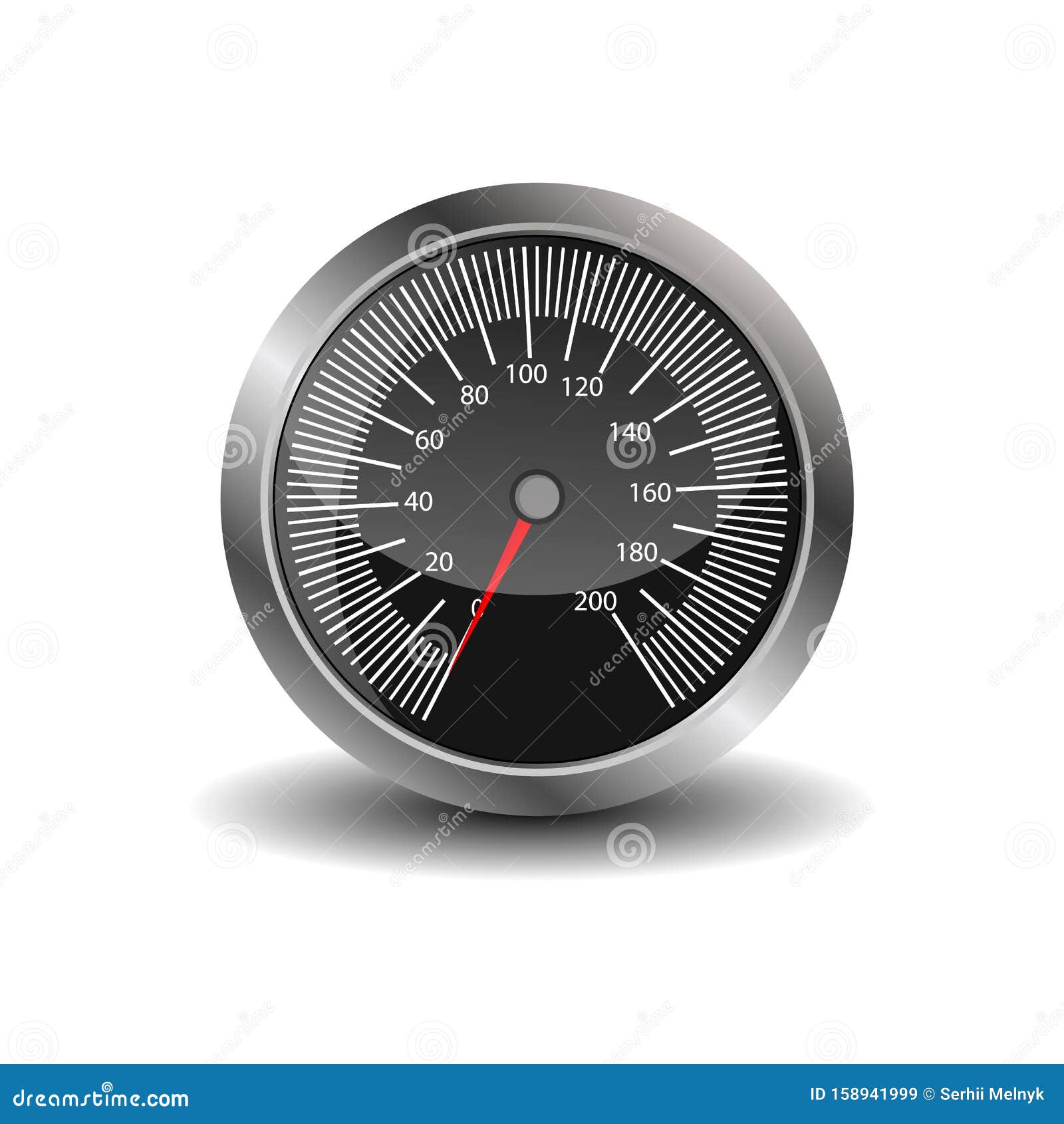 Dashboard Speedometer Vector Illustration. Stock Vector - Illustration ...