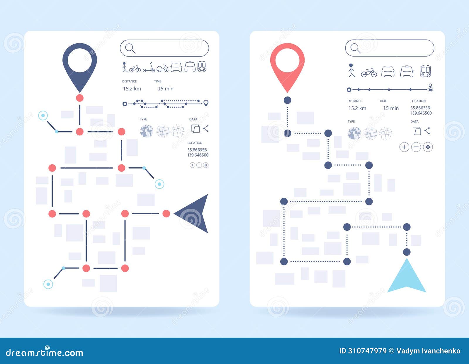 Dashboard Theme Creative Infographic of City Navigation. Navigation and ...