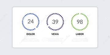 Dashboard UI Circle Infographic. Web Presentation Screen Data Graphs ...