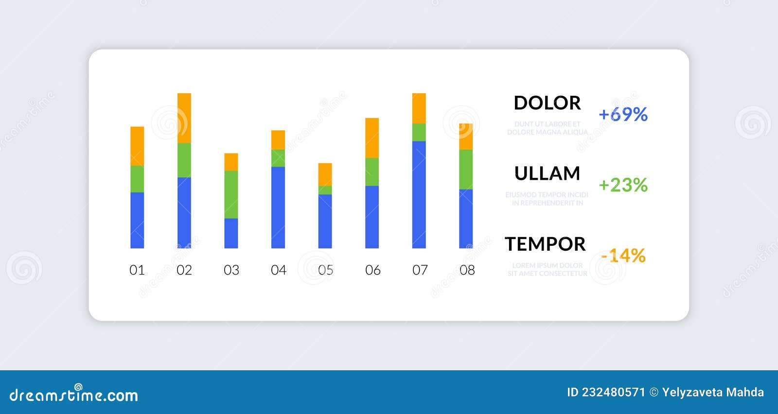 Dashboard UI Infographic. Web Presentation Screen Data Graphs HUD ...