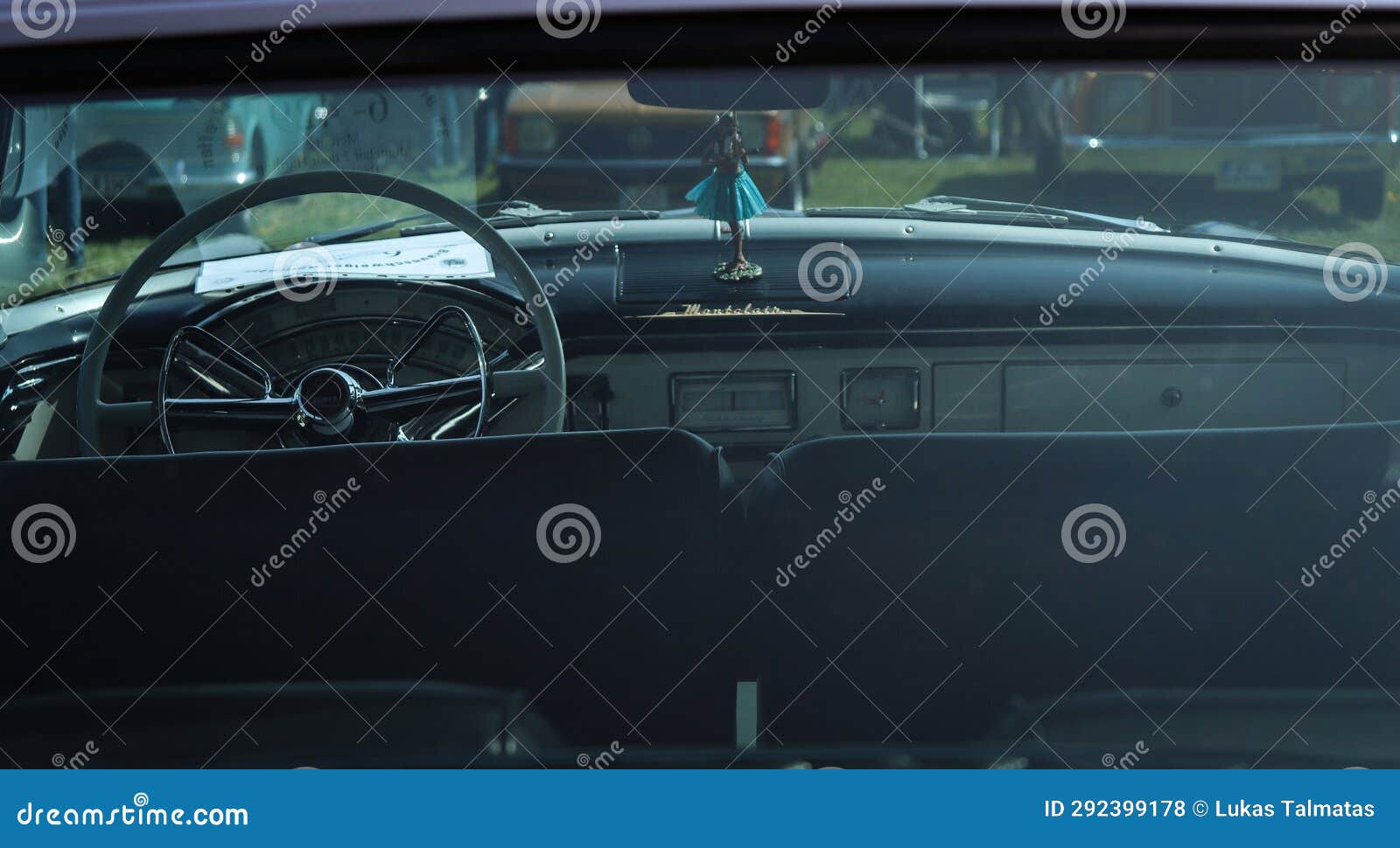 Dashboard View of a Vintage Old School Car Editorial Stock Photo ...