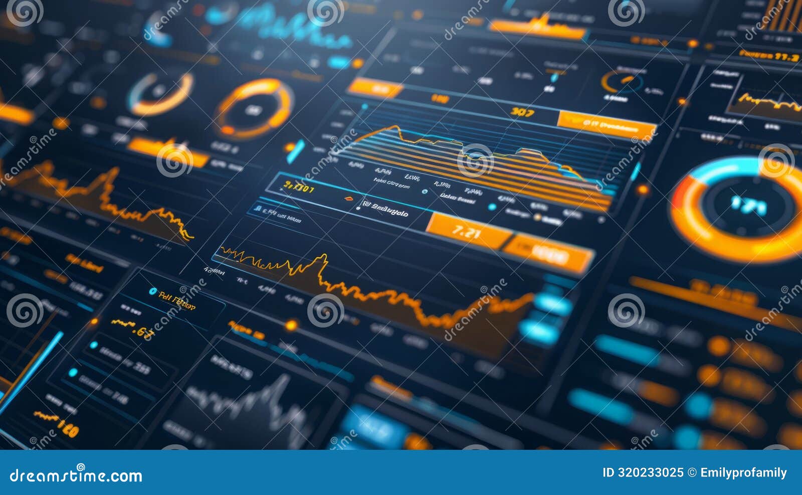 Dashboards Line the Wall in a Command Center Stock Image - Image of ...
