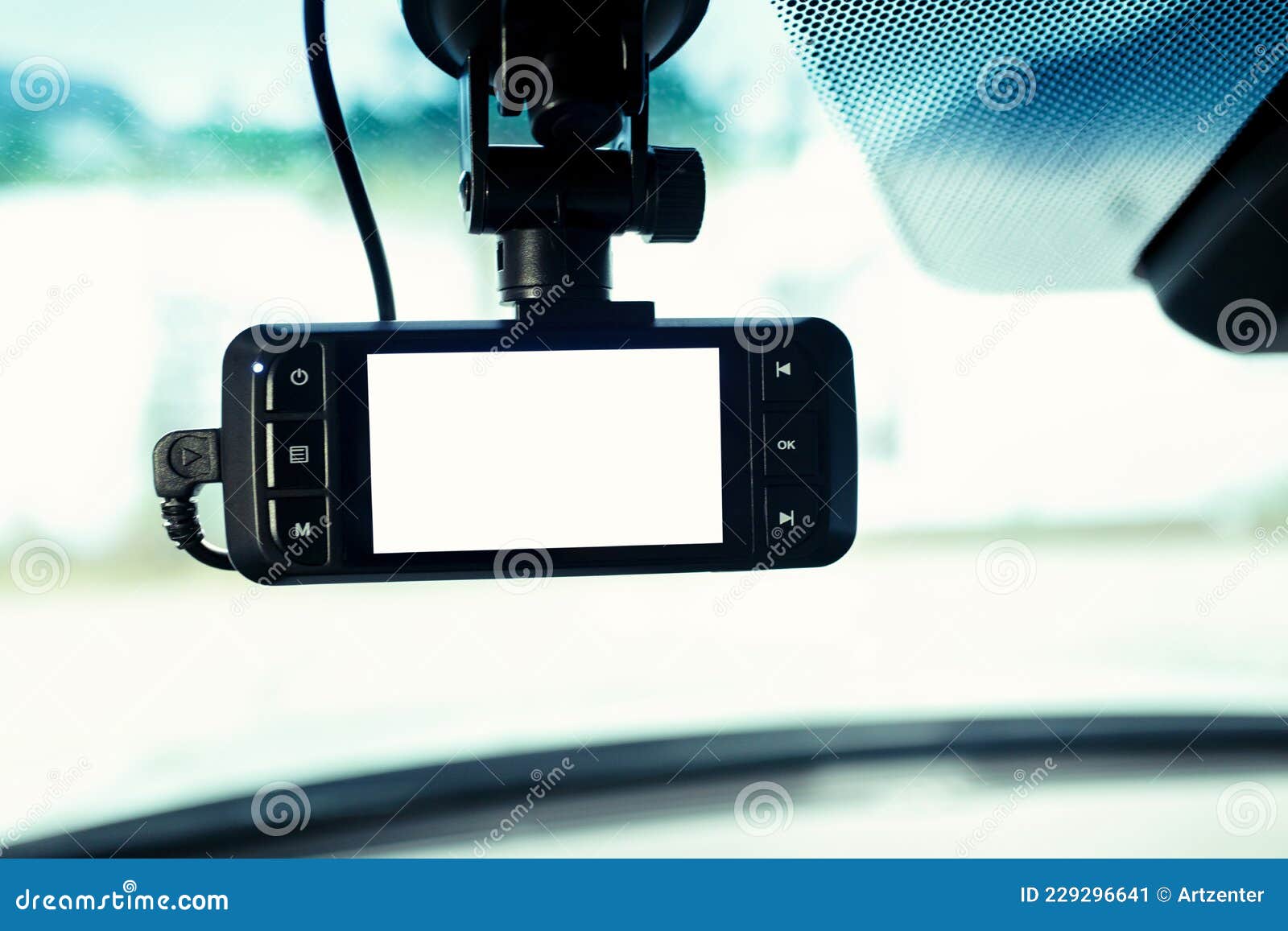 Dashcam or Car Camera Mounted on Front Windshield Stock Image - Image ...
