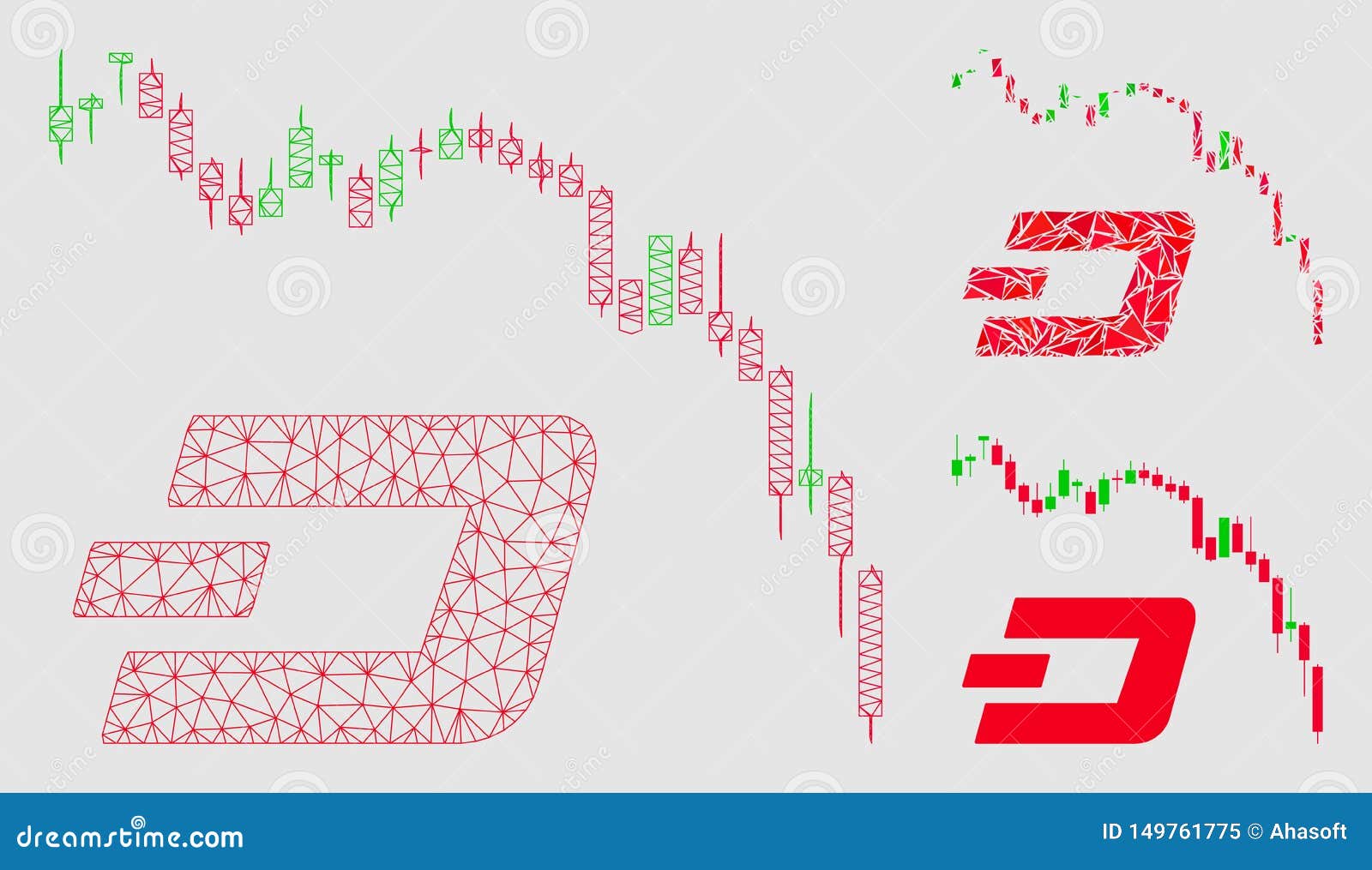 Dashcoin Fall Chart Vector Mesh 2D Model and Triangle Mosaic Icon Stock ... Dashcoin Fall Chart Vector Mesh 2D Model and Triangle Mosaic Icon Stock ...